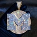 Iced Out Customizable Two Tone Disc Name Pendant Hip Hop - Etsy
