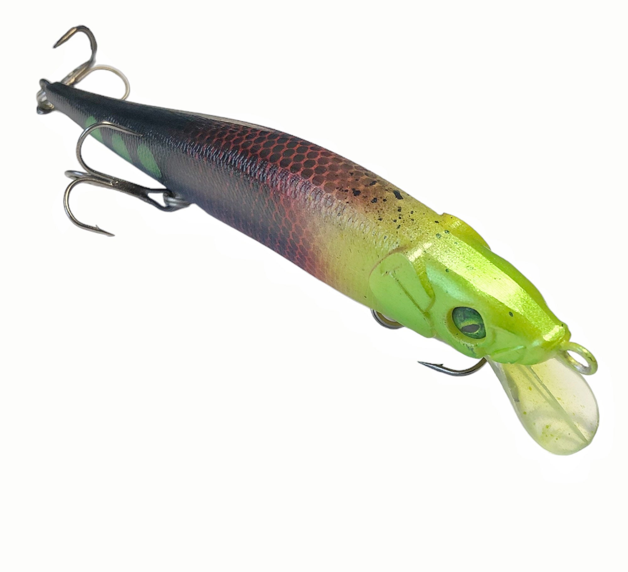 Custom Painted Jerkbait - Wakin Bruiser ONETEN+1 Suspending BASS TROUT ...