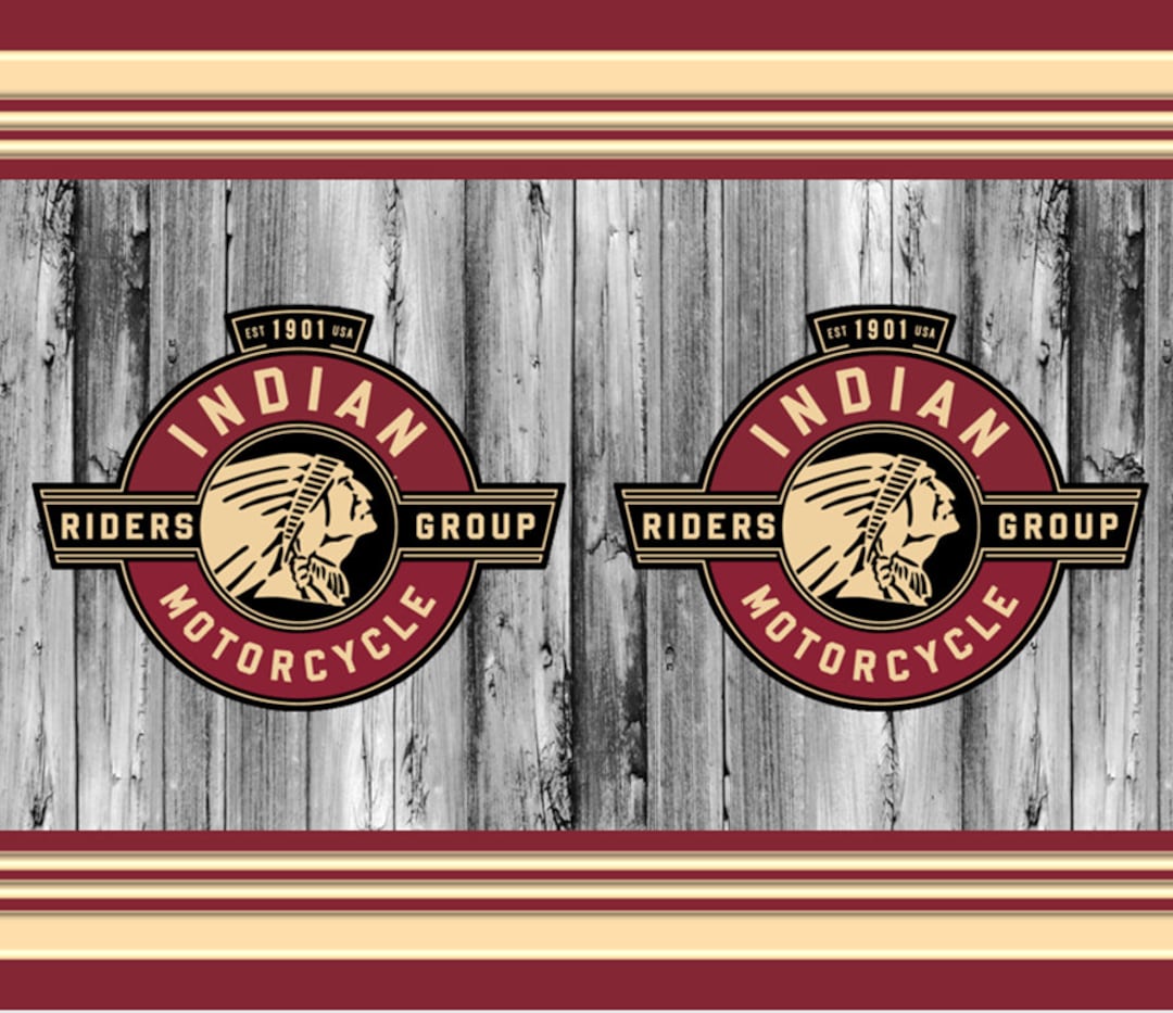 Indian Motorcycle 20oz Skinny/straight Tumbler Wrap - PNG, JPG ...
