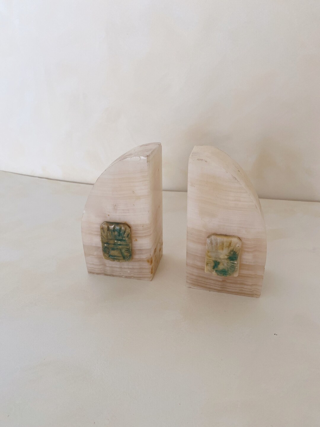 Aztec Mayan Tribal Onyx Marble Bookends - Etsy