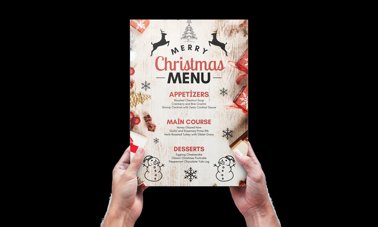 Christmas Party Menu , Christmas Decor, Christmas Menu Family Dinner ...