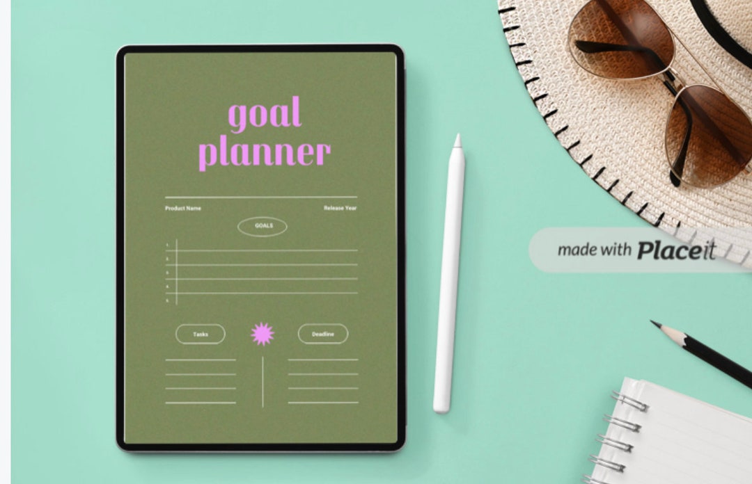 Daily Goal Planner Printable, Instant Download, Minimal Productivity ...