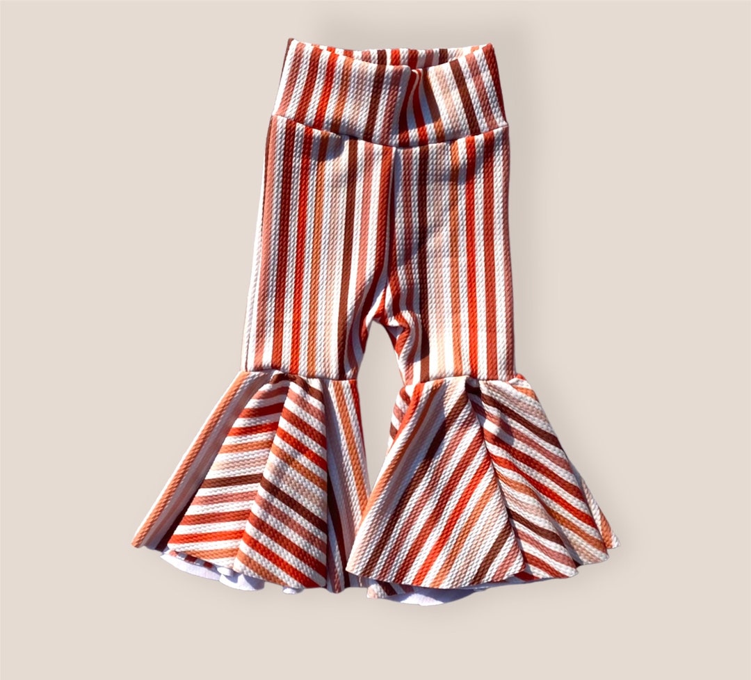 Fall Bell Bottoms, Striped Bell Bottoms, Fall Outfit, Baby Bell Bottoms ...