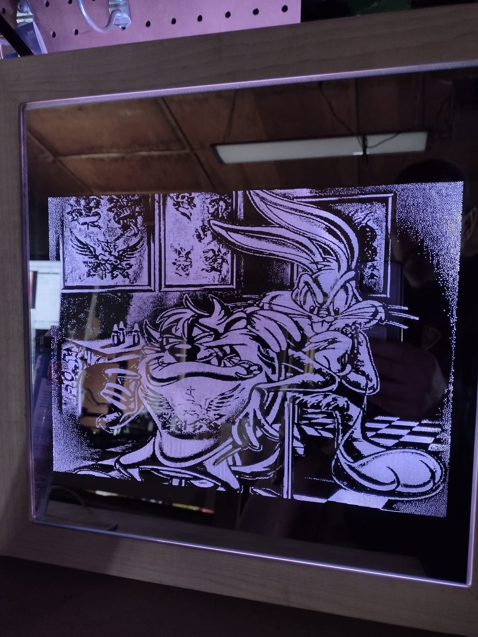 Laser Engraved Mirror With Custom Frame and Led Lights - Etsy