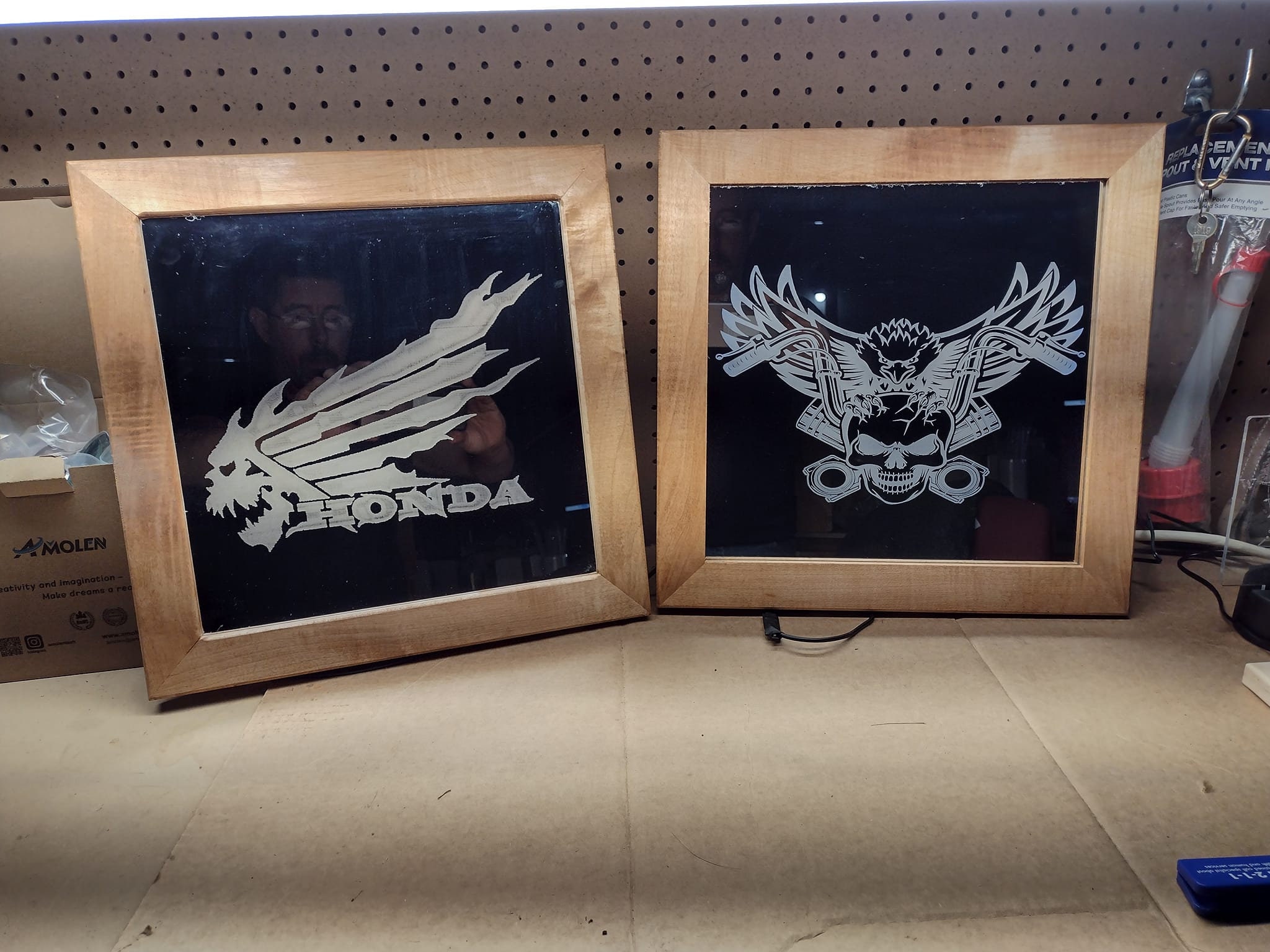 Laser Engraved Mirror With Custom Frame and Led Lights - Etsy