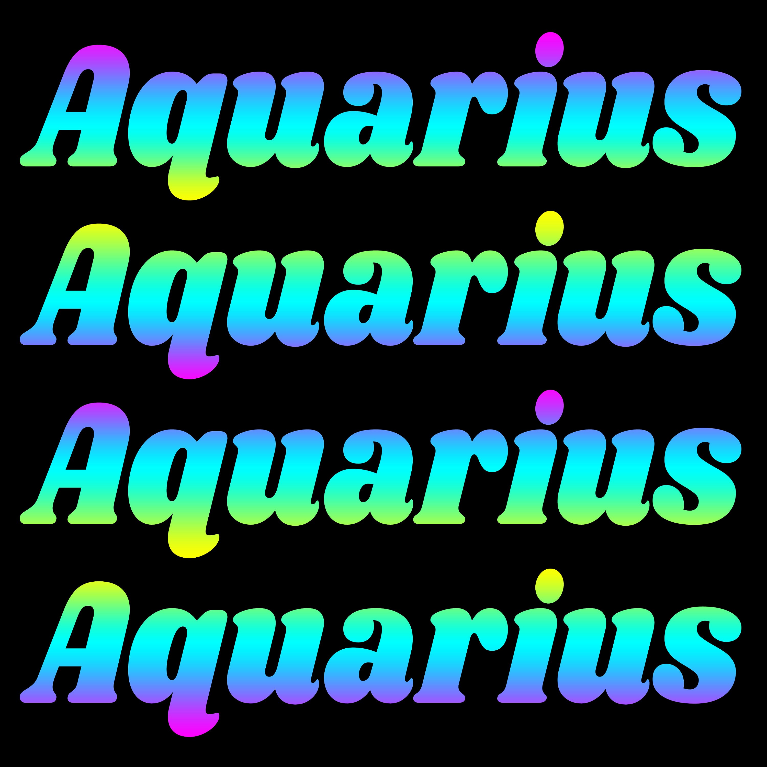 Aquarius Zodiac Horoscope Graphic Png Instant File Download Gradient ...
