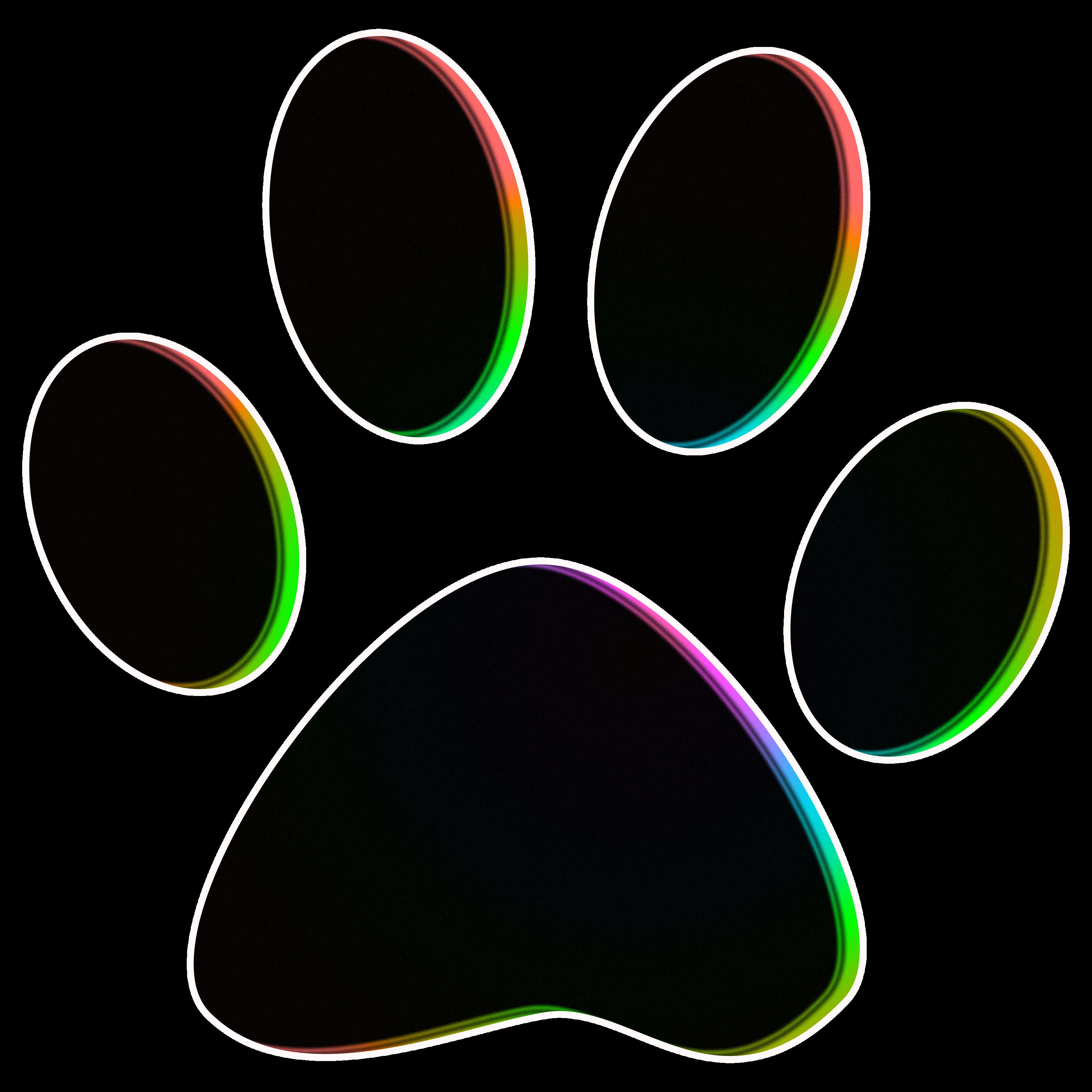 5 Paw Print Digital Graphic Instant Download - Etsy