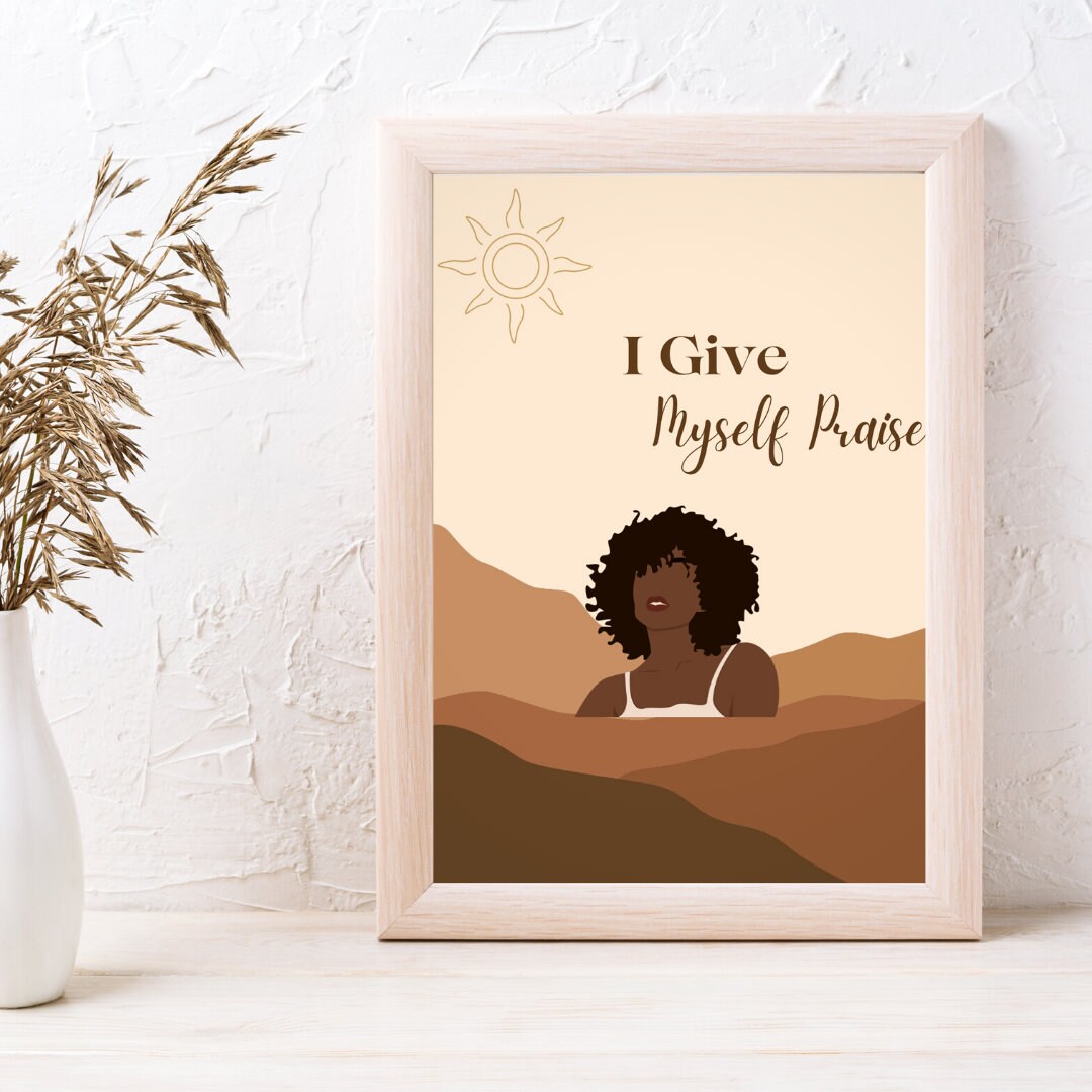 Black Woman/ Brown Set Boho/ Affirmation Posters - Etsy