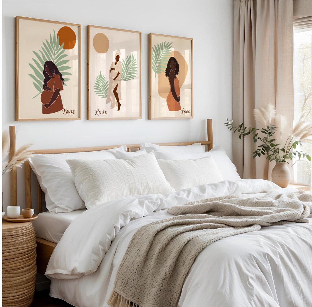 Pregnant Black Women/ Nursery Decor/ Baby Decor/ Baby Shower Decor ...