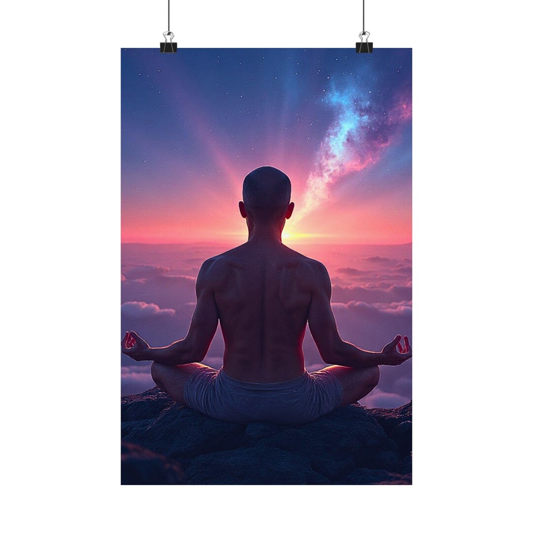 Om Mudra Meditation Wall Art Poster, Inspiring Home Decor, Calm and ...