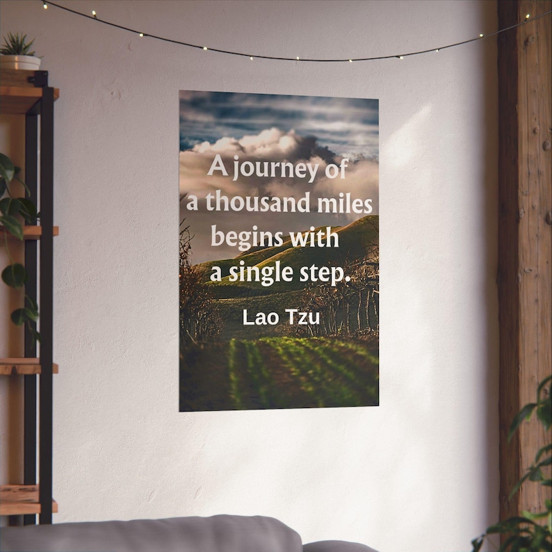 Dao Inspirational Quote Poster, Lao Tzu Daoism Quote Poster ...
