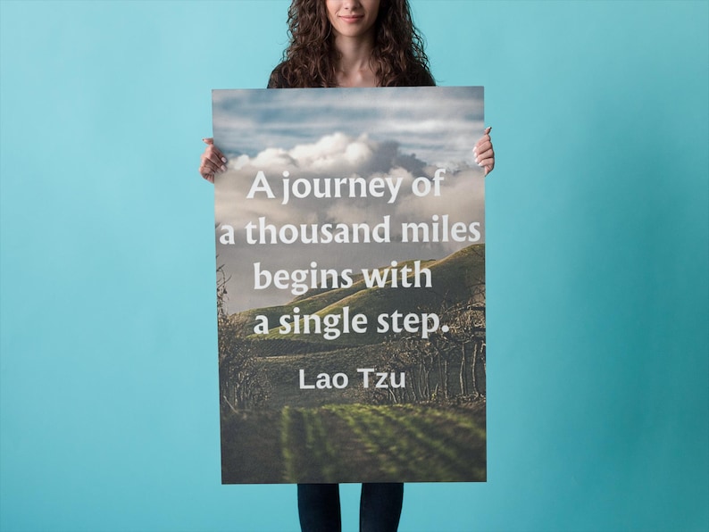 Dao Inspirational Quote Poster, Lao Tzu Daoism Quote Poster ...