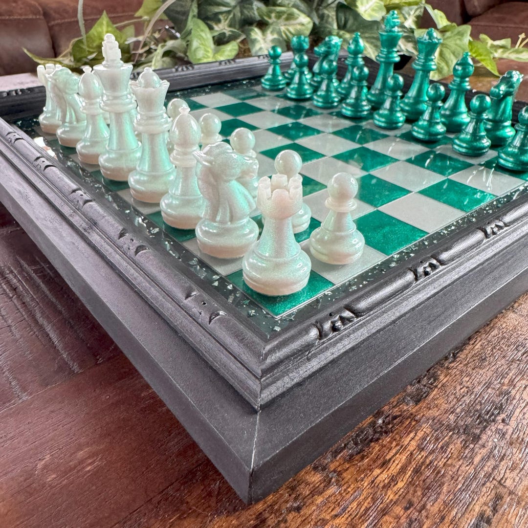 Handmade Resin Chess Set | Enchanted Hollow | Luxury Gift | Optional ...