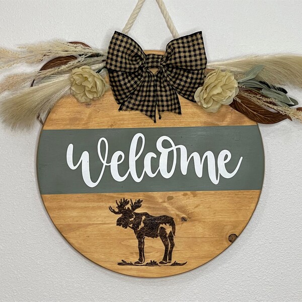 Moose Welcome Sign - Etsy