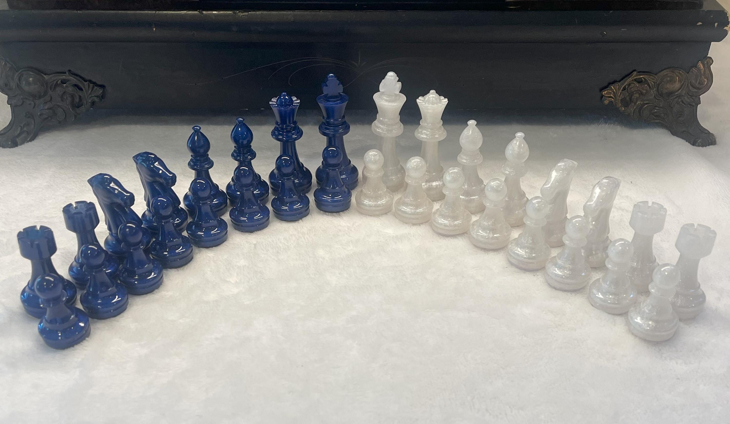 Handmade Resin Chess Pieces | Freedom | Full Set of Chessmen Only | No ...