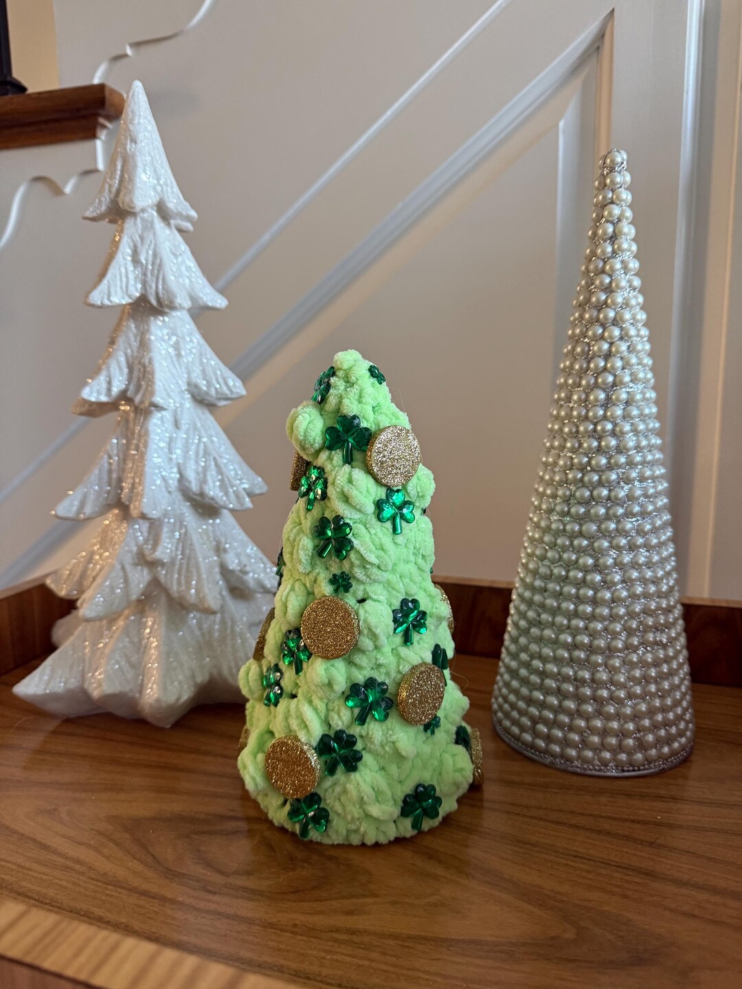Crochet St. Patrick's Day Cone Tree, Shamrock Decor - Etsy