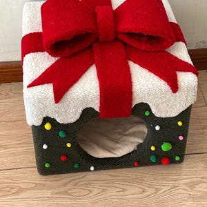 DIY Christmas Box House Tutorial | Cozy Pet Hideaway PDF Pattern - Etsy