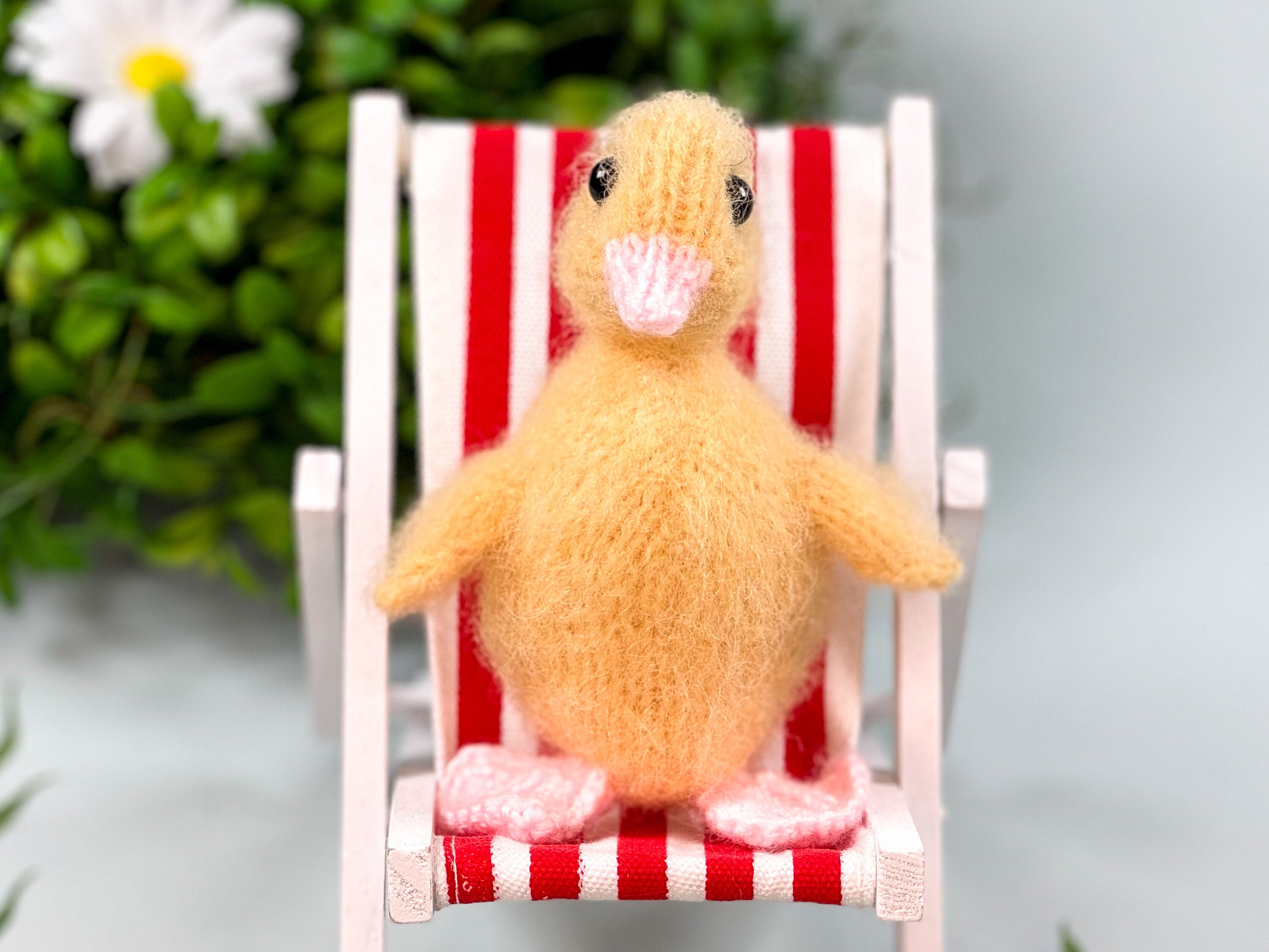 Knitted Realistic Duckling, 4 Inches, Easter Decor, Lucky Duckling ...