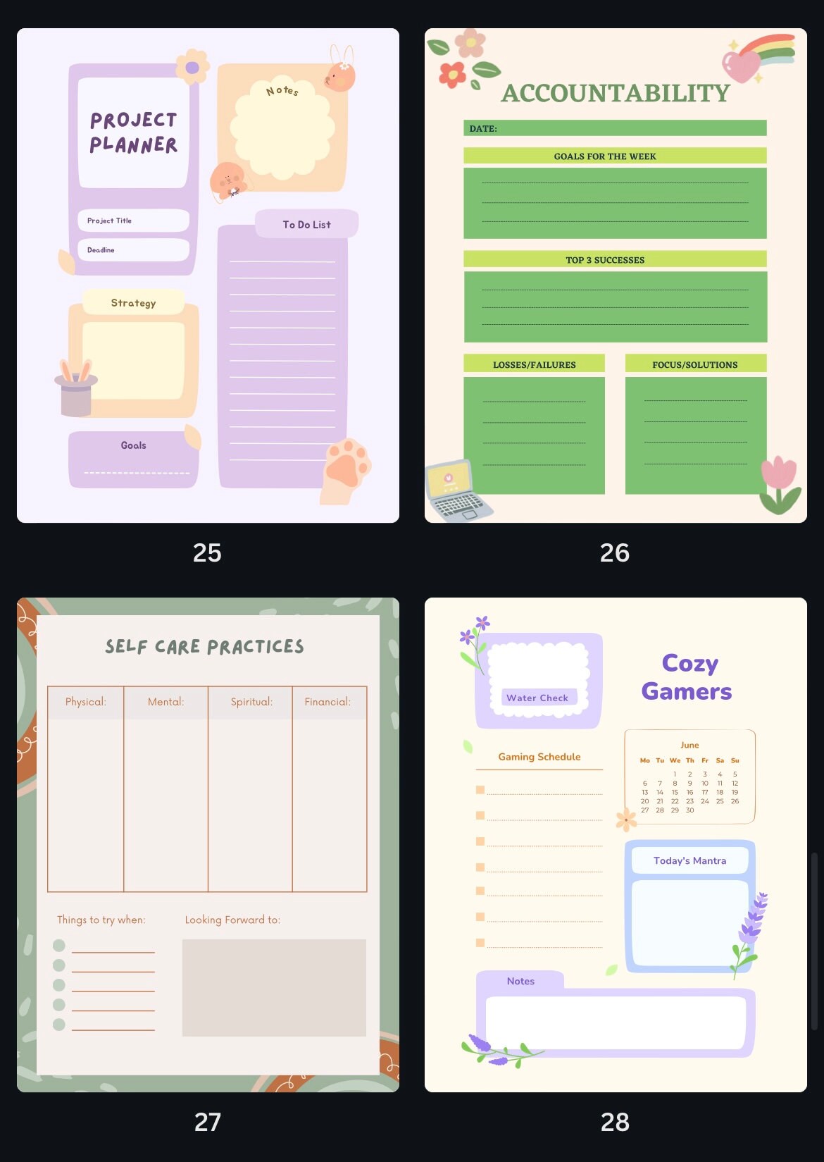 Digital Planner / Printable or Fillable / Instant Download - Etsy