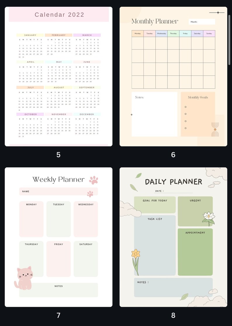 Digital Planner / Printable or Fillable / Instant Download - Etsy