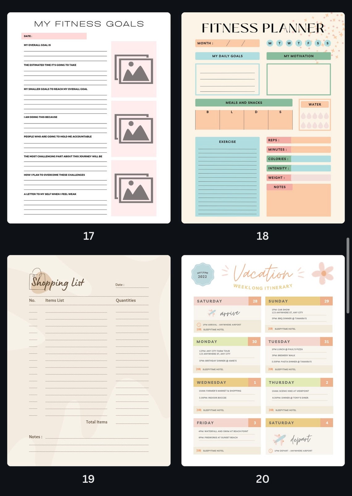 Digital Planner / Printable or Fillable / Instant Download - Etsy