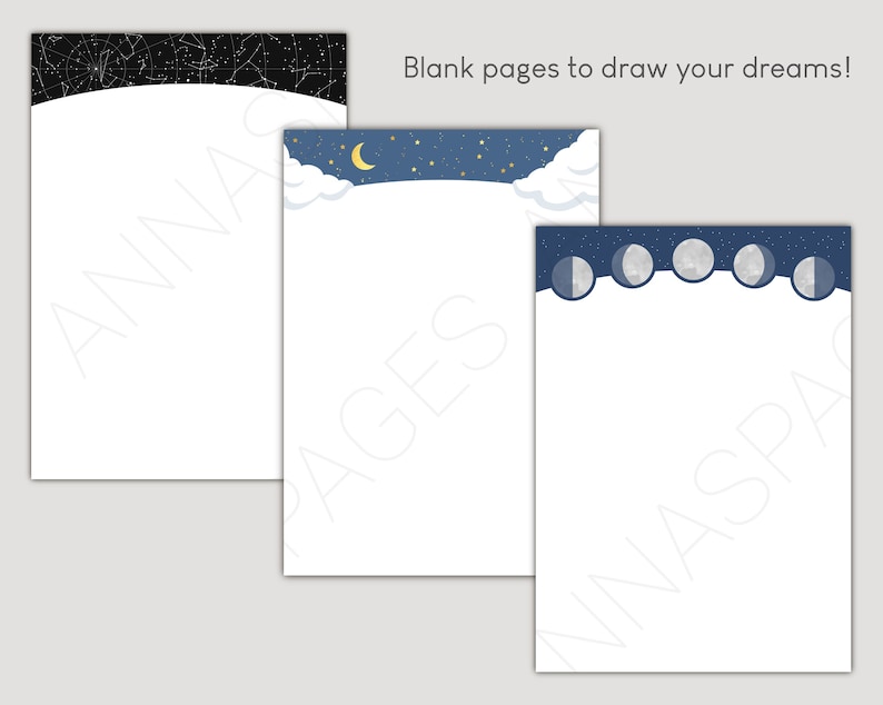 Dream Journal Dot Journal Cover Page Tracker Dream Log - Etsy