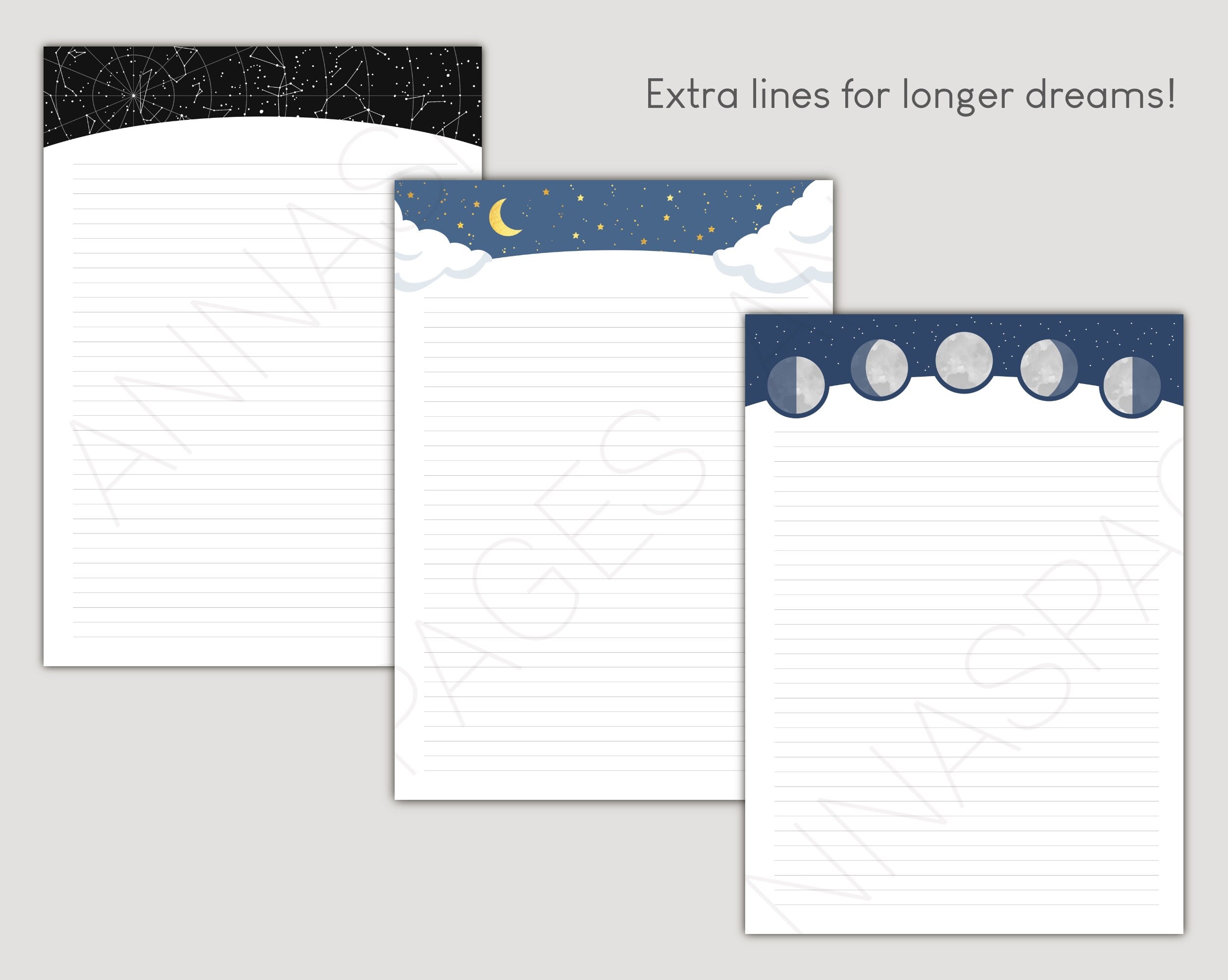 Dream Journal | Dot Journal | Cover Page, Tracker, Dream Log, Entry ...