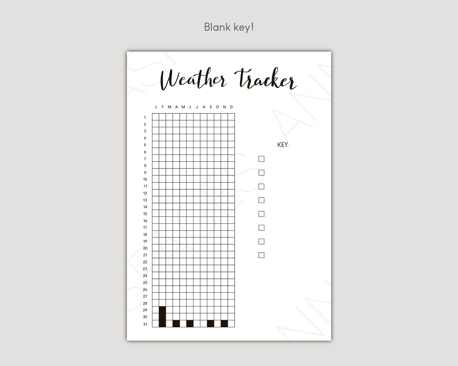 Yearly Weather Tracker Dot Journal Color & Colorless - Etsy