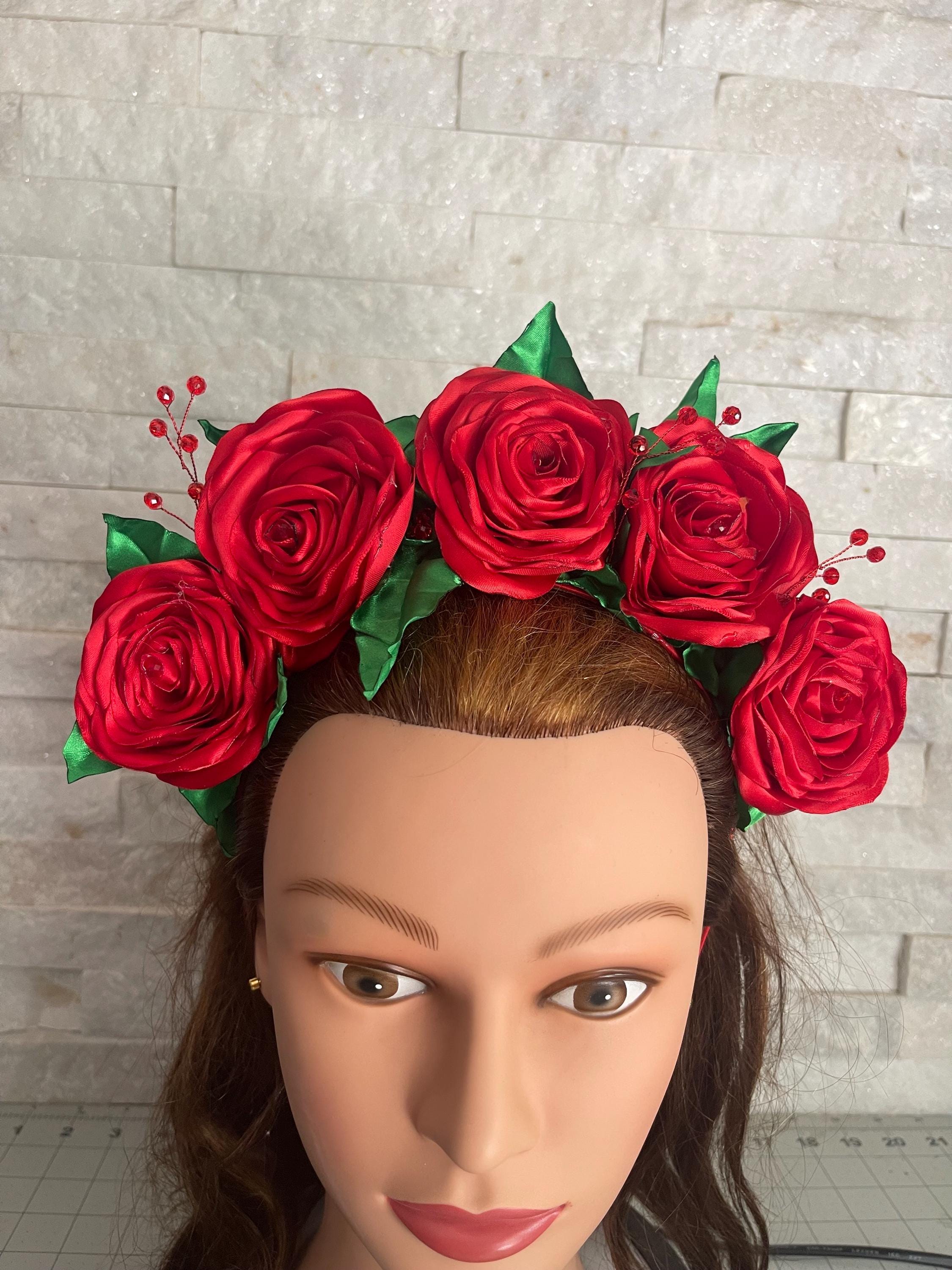 Red Roses Headpiece - Etsy