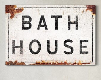 House Bath Room Sign - Etsy