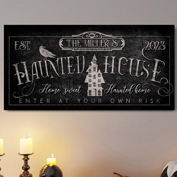 Haunted House Porch Sign - Etsy