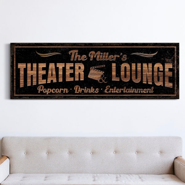 Theater Room Sign - Etsy