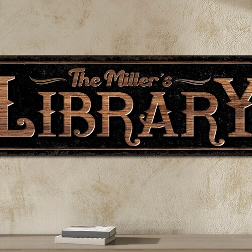 Custom Library Sign Reading Corner Sign Bookshelf Sign Teacher - Etsy