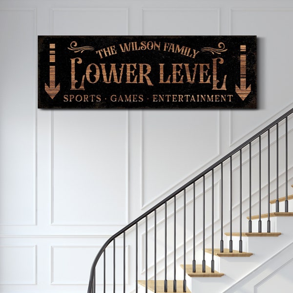 Lower Level Sign - Etsy