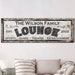 Custom Lounge Sign With Family Name Basement Wall Decor Family Room ...