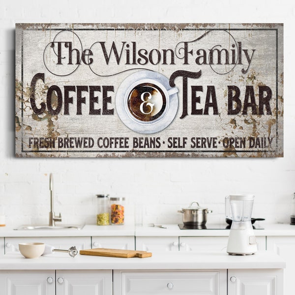 Coffee and Tea Bar Sign - Etsy