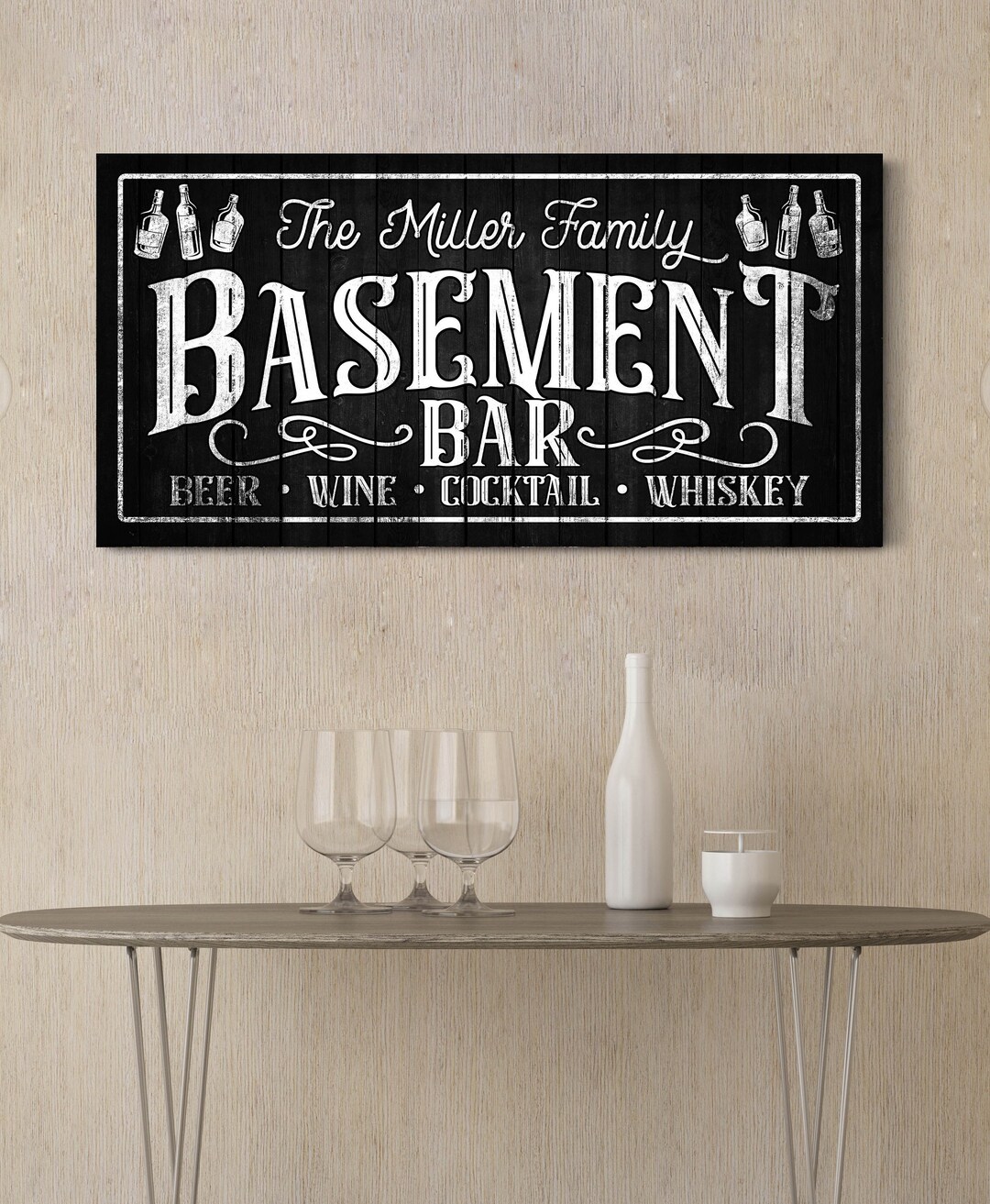Personalized Basement Bar Sign Custom Bar Sign Man Cave - Etsy