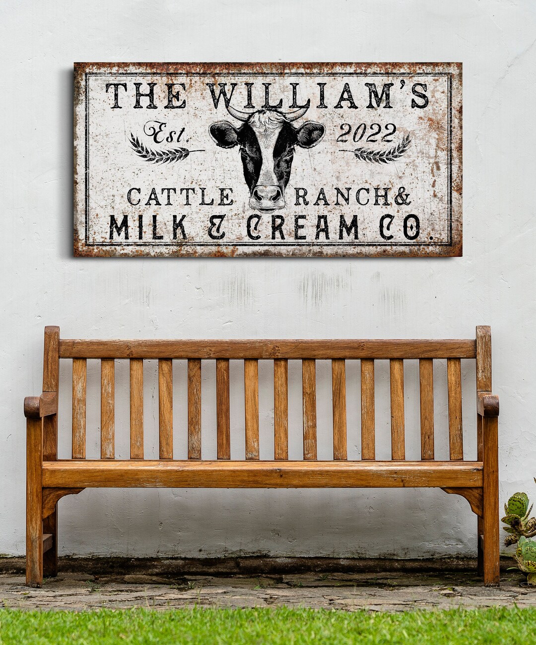 Personalized Cattle Ranch Milk and Cream Co Sign With Family - Etsy