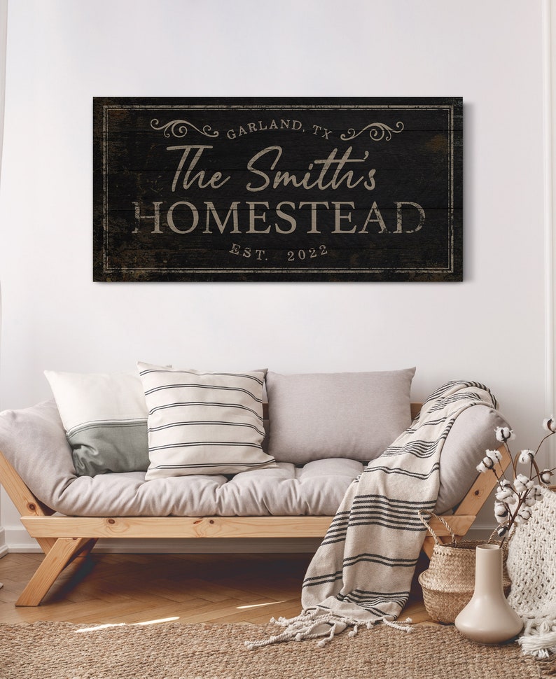 Personalized Homestead Sign Family Name Wall Art Rustic - Etsy
