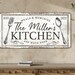 Personalized Family Kitchen Sign, Custom Kitchen Wall Decor, Modern ...