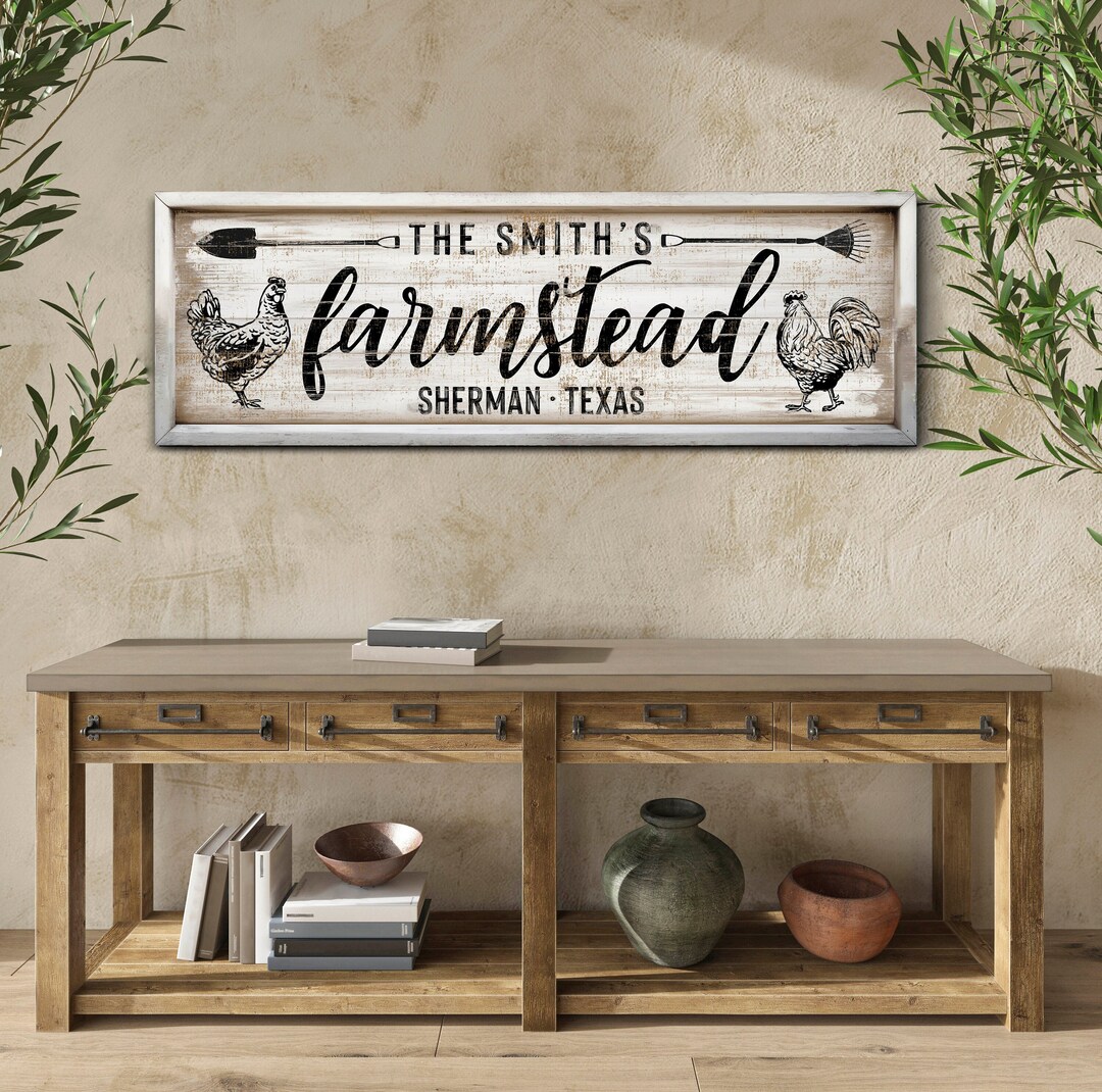 Personalized Farmstead Sign, Custom Family Name Sign, Family Farm ...