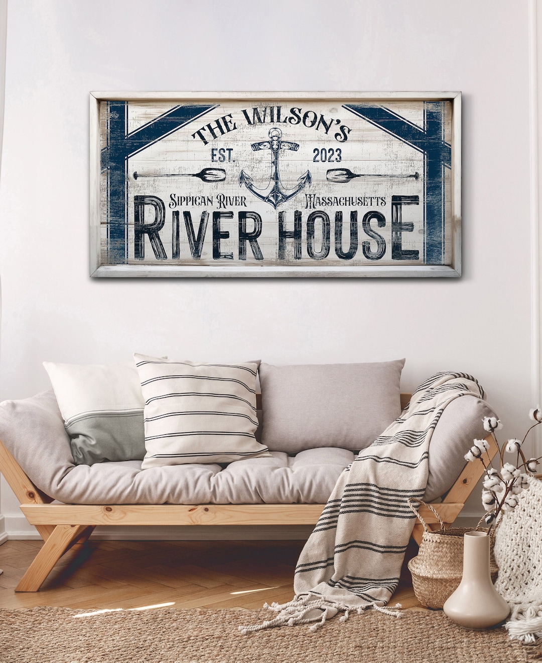Personalized River House Sign, Custom River House Decor, Family Last ...