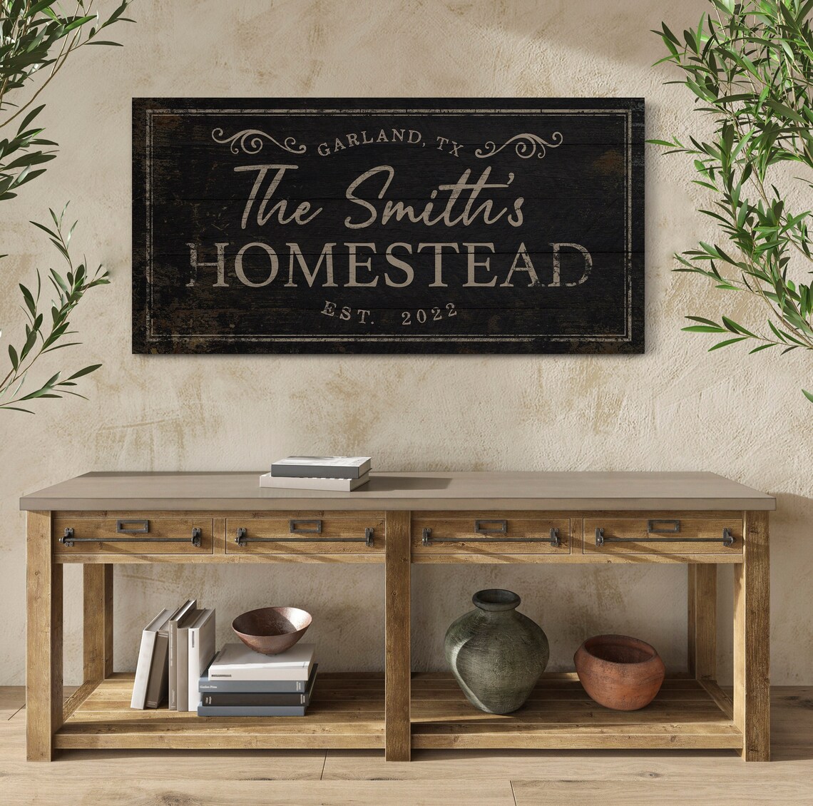 Personalized Homestead Sign Family Name Wall Art Rustic - Etsy