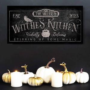 Personalized Witches Kitchen Sign, Stirring up Magic, Kitchen Wall ...