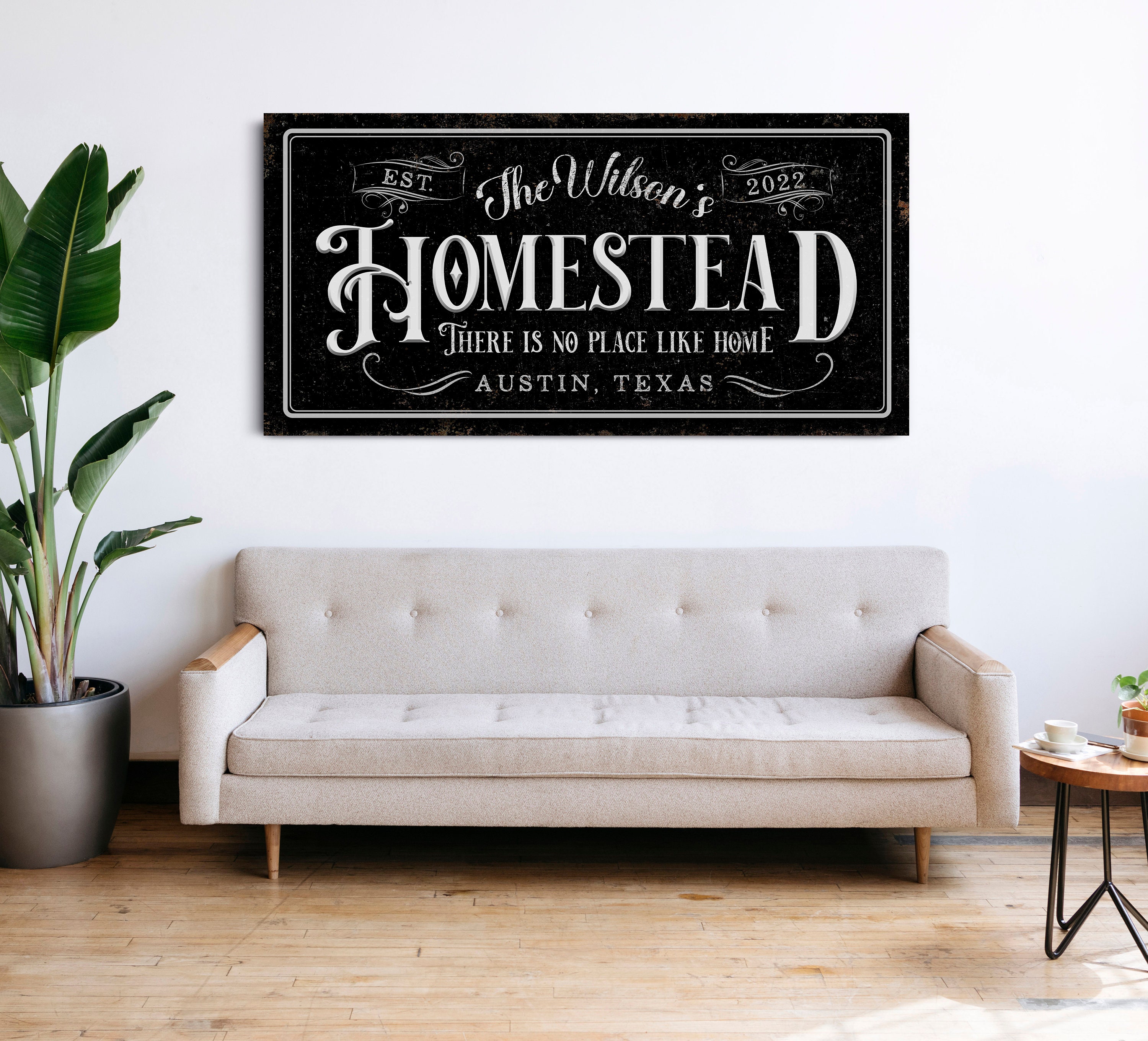 Custom Family Name Homestead Sign, Name Sign, Farmstead Sign, Living ...