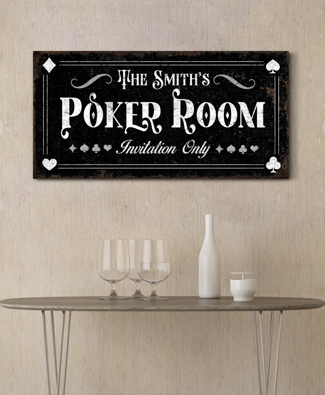Personalized Poker Room Sign Custom Since Sign Ace of Spades Gift for ...