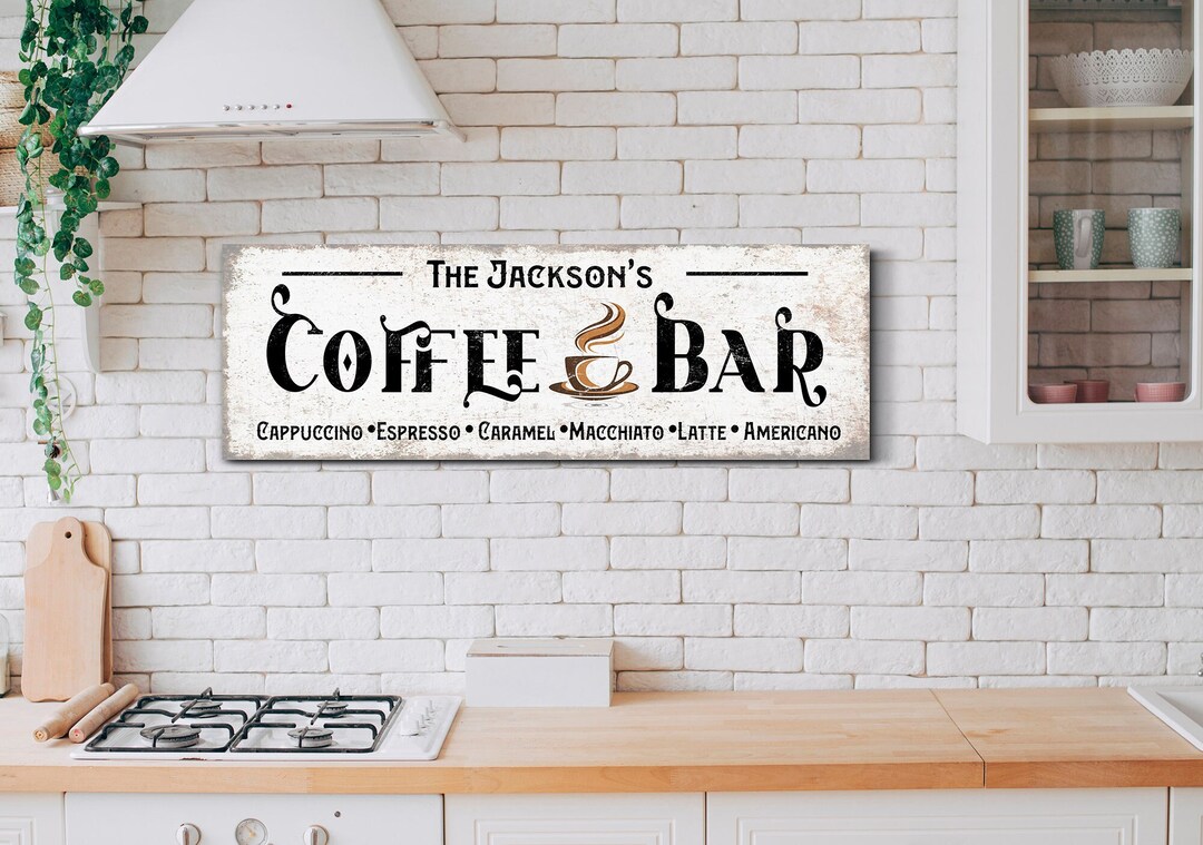 Personalized Coffee Bar Sign Coffee Company Sign Custom - Etsy