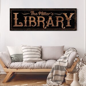Custom Library Sign Reading Corner Sign Bookshelf Sign Teacher Gift ...