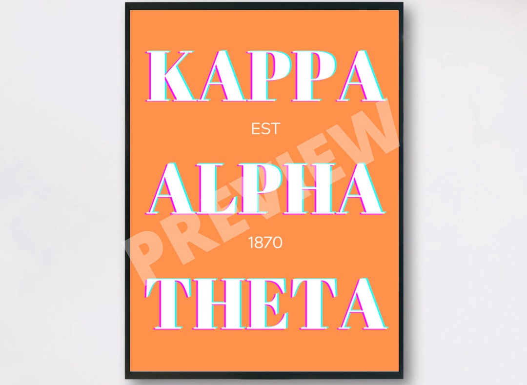 Kappa Alpha Theta Poster - Etsy