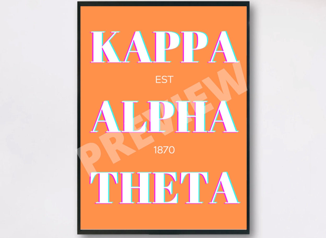 Kappa Alpha Theta Poster - Etsy